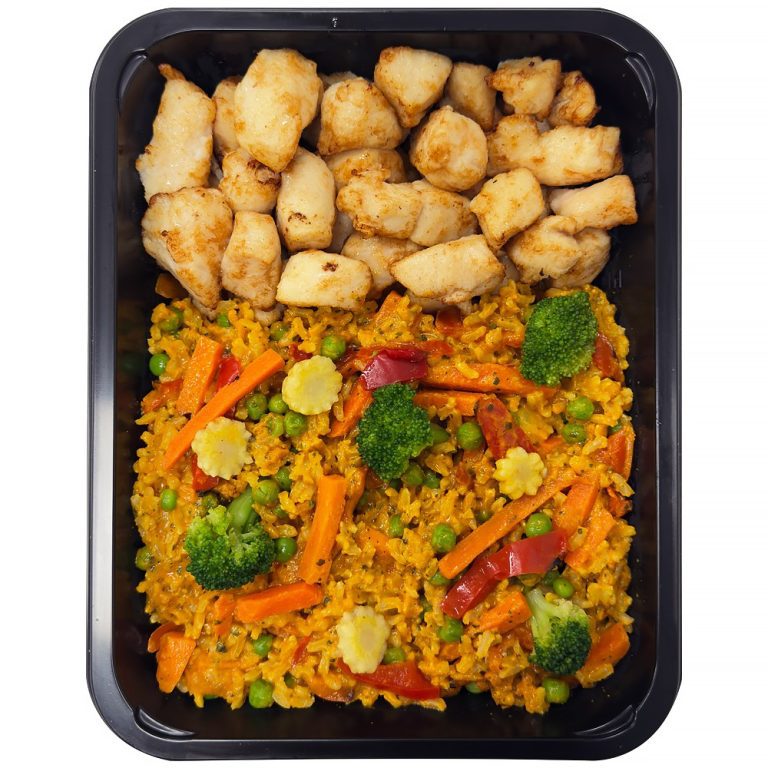 11. High Protein Meal Kipfilet chunks – Oriental rijst mix rode curry ...